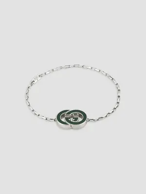Gucci Interlocking G Sterling Bracelet - Green
