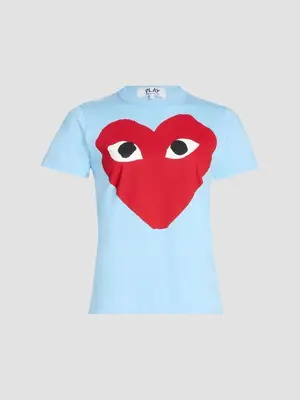 Play Comme Des Garcon Play Heart Logo T-shirt - Blue