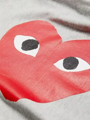 Play Comme Des Garcon Play Heart Logo T-shirt - Grey