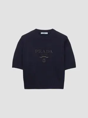 Prada Wool And Cashmere Crew-neck Sweater - Blue