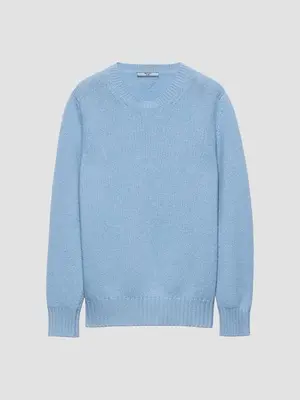 Prada Wool And Cashmere Crew-neck Sweater - Blue