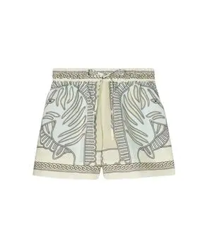 Tory Burch Printed Linen Camp Short