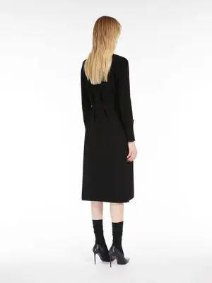 Max Mara Belt-adorned Long Knitted Heavy Jacket