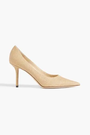 JIMMY CHOO Love 85 Raffia Pumps - Sand