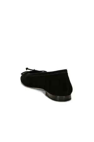 Manolo Blahnik Veralli Suede Ballet Flat - Black