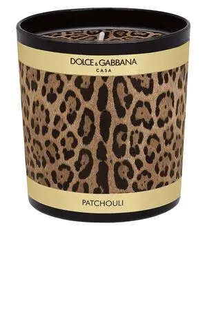 DOLCE & GABBANA CASA Patchouli Scented Candle In Brown - Leopard