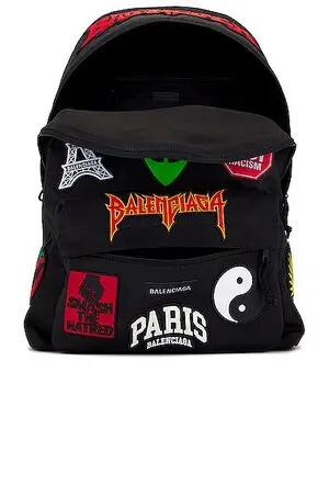 Balenciaga Patch Explorer Backpack - Black | Editorialist