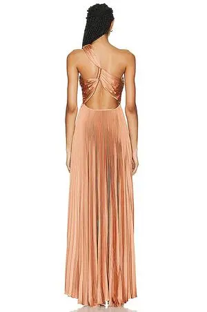 A.L.C. Nessa Dress In Metallic Copper