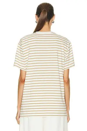 TOTEME Straight Cotton Tee In Beige