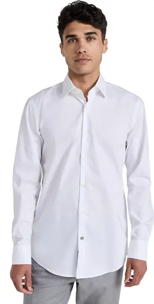 BOSS Slim Fit Easy Iron Cotton Poplin Dress Shirt One-color