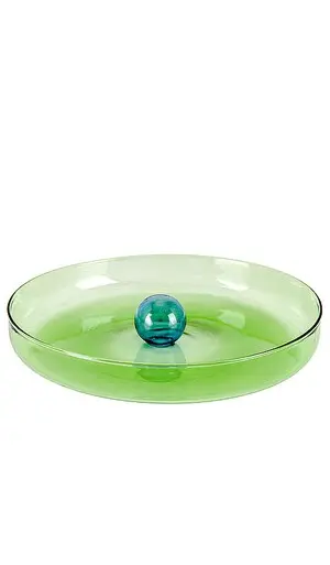 BLOCK Medium Bubble Dish In Green - Green & Blue