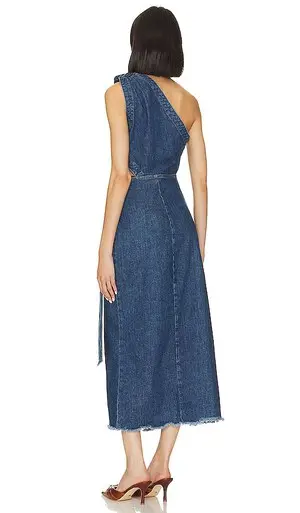 Simkhai Doran Denim Midi Dress In Blue In Covina - 30% Off | Editorialist