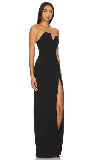 Amanda Uprichard Strapless Puzzle Gown - Black
