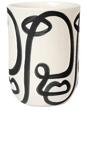 FRANCA NYC Coffee Cup In Black, White - Cara