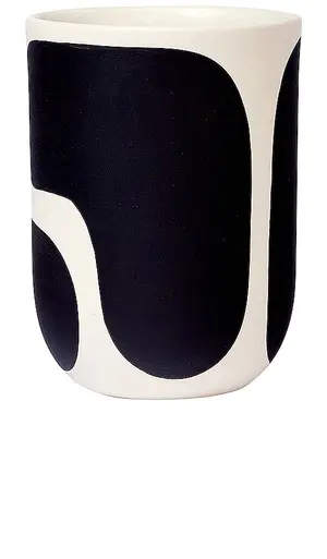 FRANCA NYC Coffee Cup In Black, White - Color Block