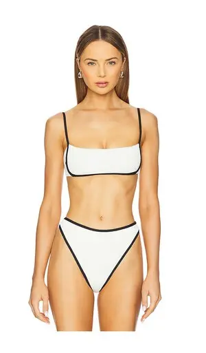 L*Space Hazel Bikini Top - Cream & Black