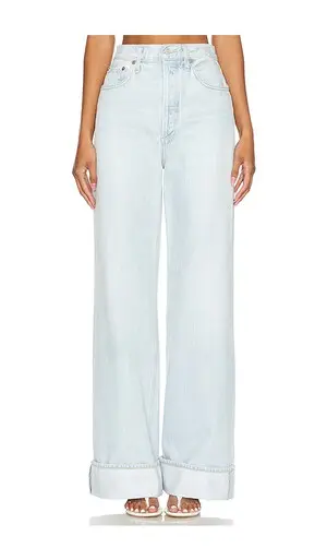 AGOLDE Dame High Rise Wide Leg Jeans - Revive