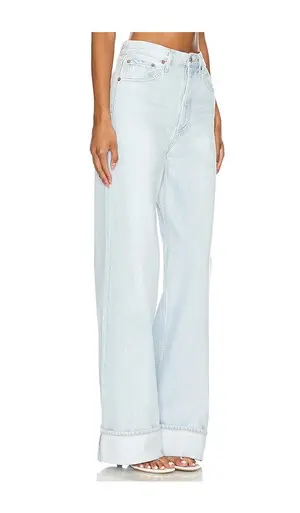 AGOLDE Dame High Rise Wide Leg Jeans - Revive