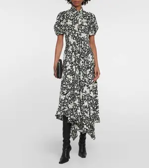 Stella McCartney Floral Silk Midi Dress