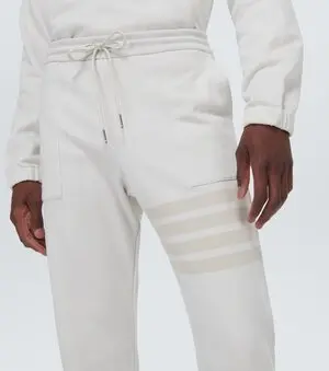 Thom Browne 4-bar Cotton Sweatpants - White