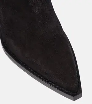 Paris Texas El Dorado Suede Cowboy Boots - Black