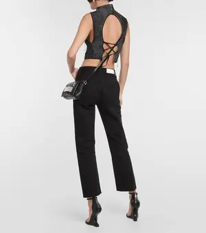 RE/DONE 70s Stove Pipe Straight Jeans - Black