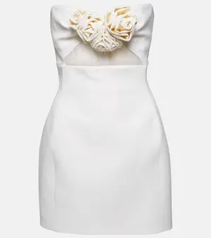 Magda Butrym Floral-appliqué Bustier Dress