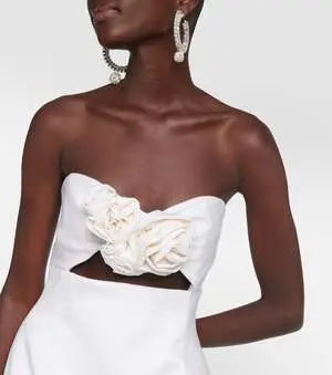 Magda Butrym Floral-appliqué Bustier Dress