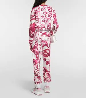 Dolce & Gabbana Majolica Cropped Sweatshirt