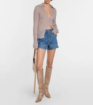RE/DONE High-rise Denim Shorts