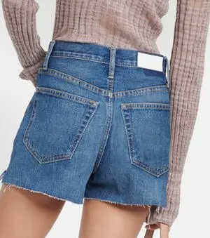 RE/DONE High-rise Denim Shorts