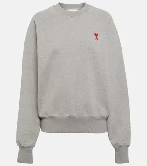 AMI Paris De Cœur Cotton Jersey Sweatshirt