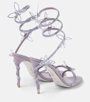 Rene Caovilla Margot Embellished Satin Sandals