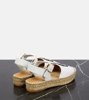 Loewe Anagram Leather Espadrilles