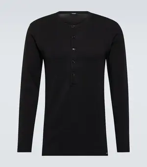 TOM FORD Cotton-blend Henley Shirt