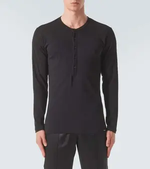 TOM FORD Cotton-blend Henley Shirt