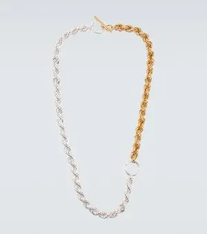 JIL SANDER Two-tone Chain Necklace - Silver