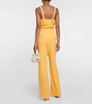 Nanushka Straight-leg Linen Pants - Orange