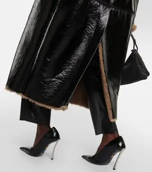 THE MANNEI Jordan Leather And Shearling Coat