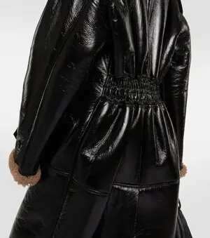 THE MANNEI Jordan Leather And Shearling Coat