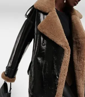 THE MANNEI Jordan Leather And Shearling Coat