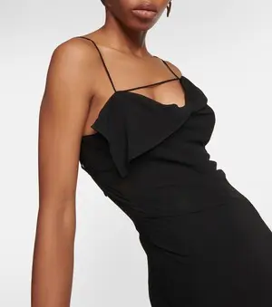 Acne Studios Ruffle-trimmed Midi Dress