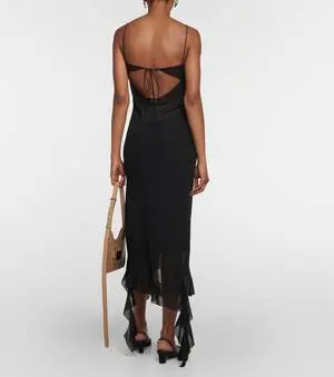Acne Studios Ruffle-trimmed Midi Dress