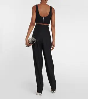 David Koma Embellished Cady Bra Top