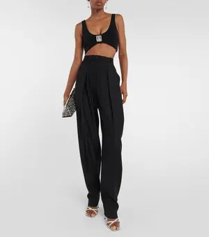 David Koma Embellished Cady Bra Top