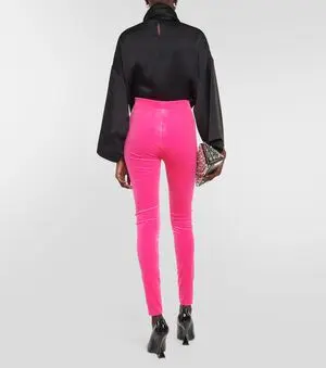 Alexandre Vauthier Jersey Leggings - Pink