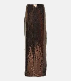TALLER MARMO Eva Sequined Maxi Skirt