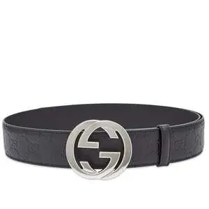 Gucci Gg Interlock Embossed Belt