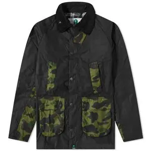 Barbour X A Bathing Ape Camo Bedale Wax Jacket