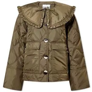 GANNI Recycled Ripstop Collar Jacket